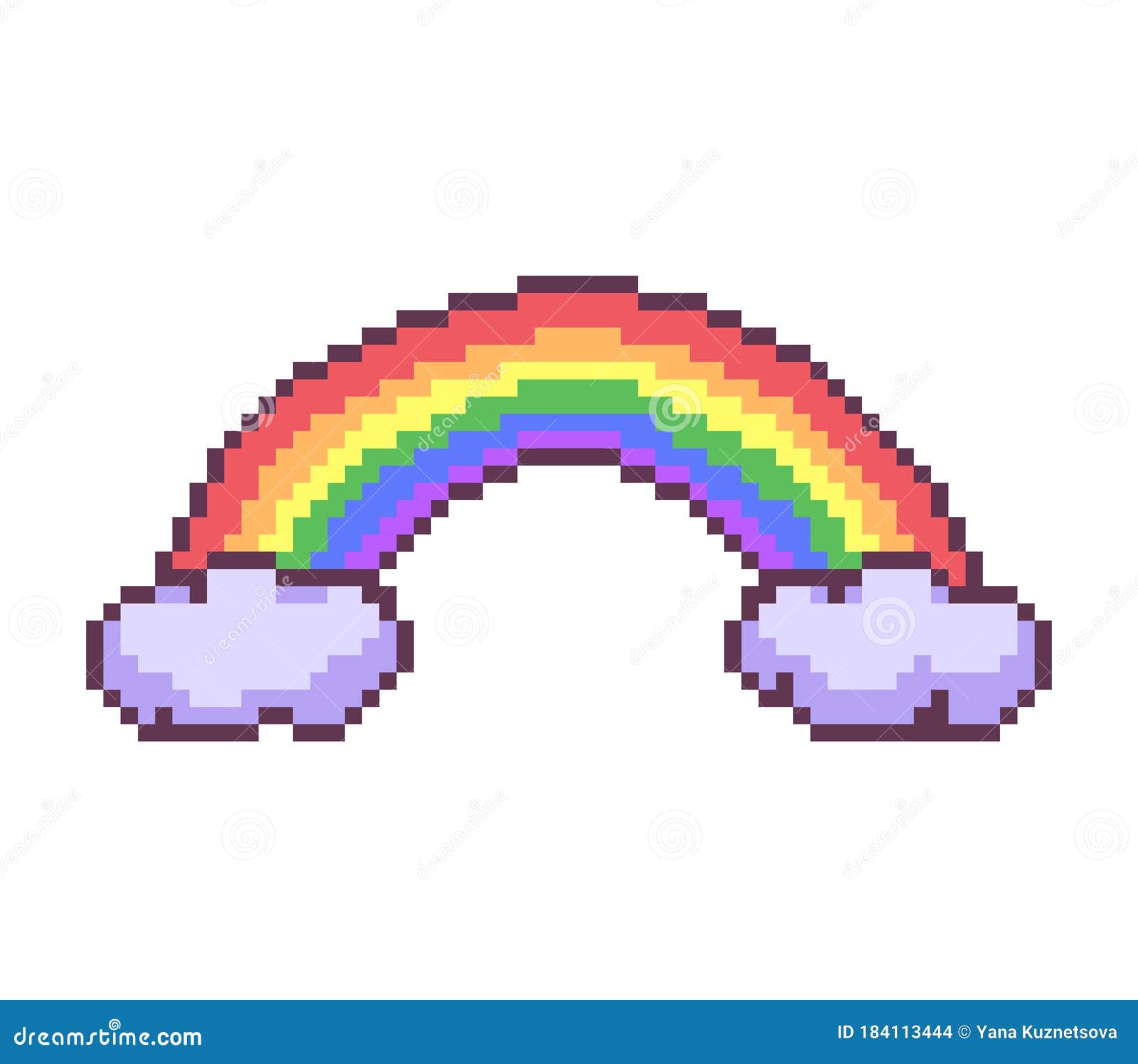 Pixel Art Rainbow Vector Set | CartoonDealer.com #61785947