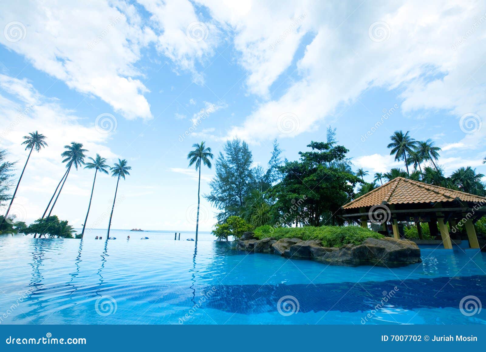 Lovely Pool Overlooking the Sea Stock Photo - Image of caribbean ...