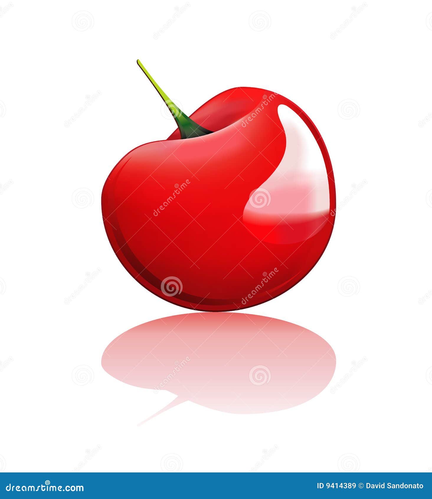 Lovely Red Cherry stock vector. Illustration of isolated - 9414389