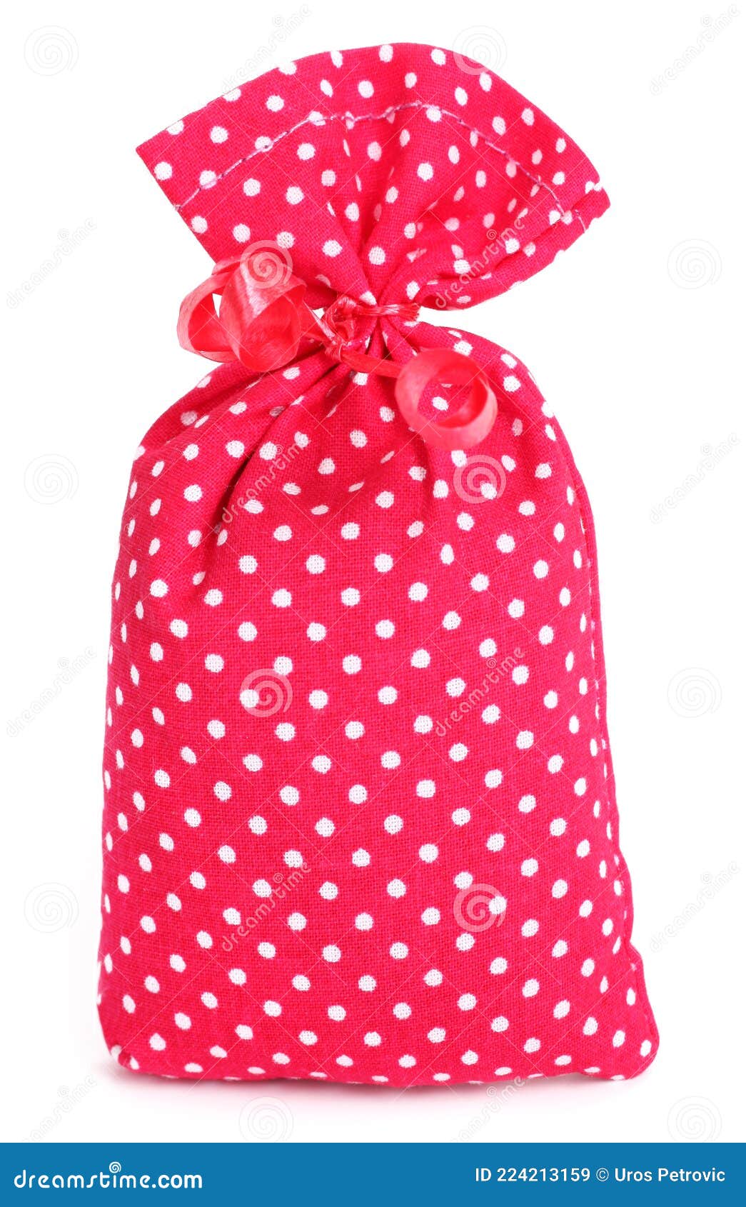 Lovely Red Sack with White Dots Stock Image - Image of dots, decorative ...
