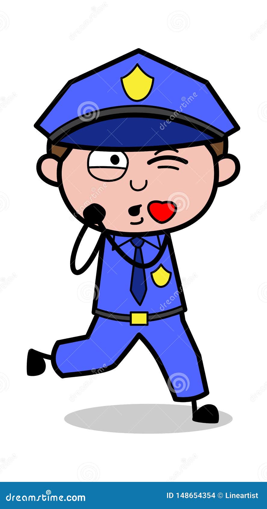 Lovely - Retro Cop Policeman Vector Illustration Stock Illustration ...