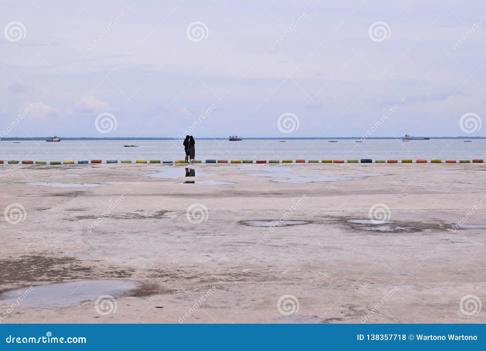 Lovely Romantic Couple on the Beach Landscape Stock Photo - Image of ...