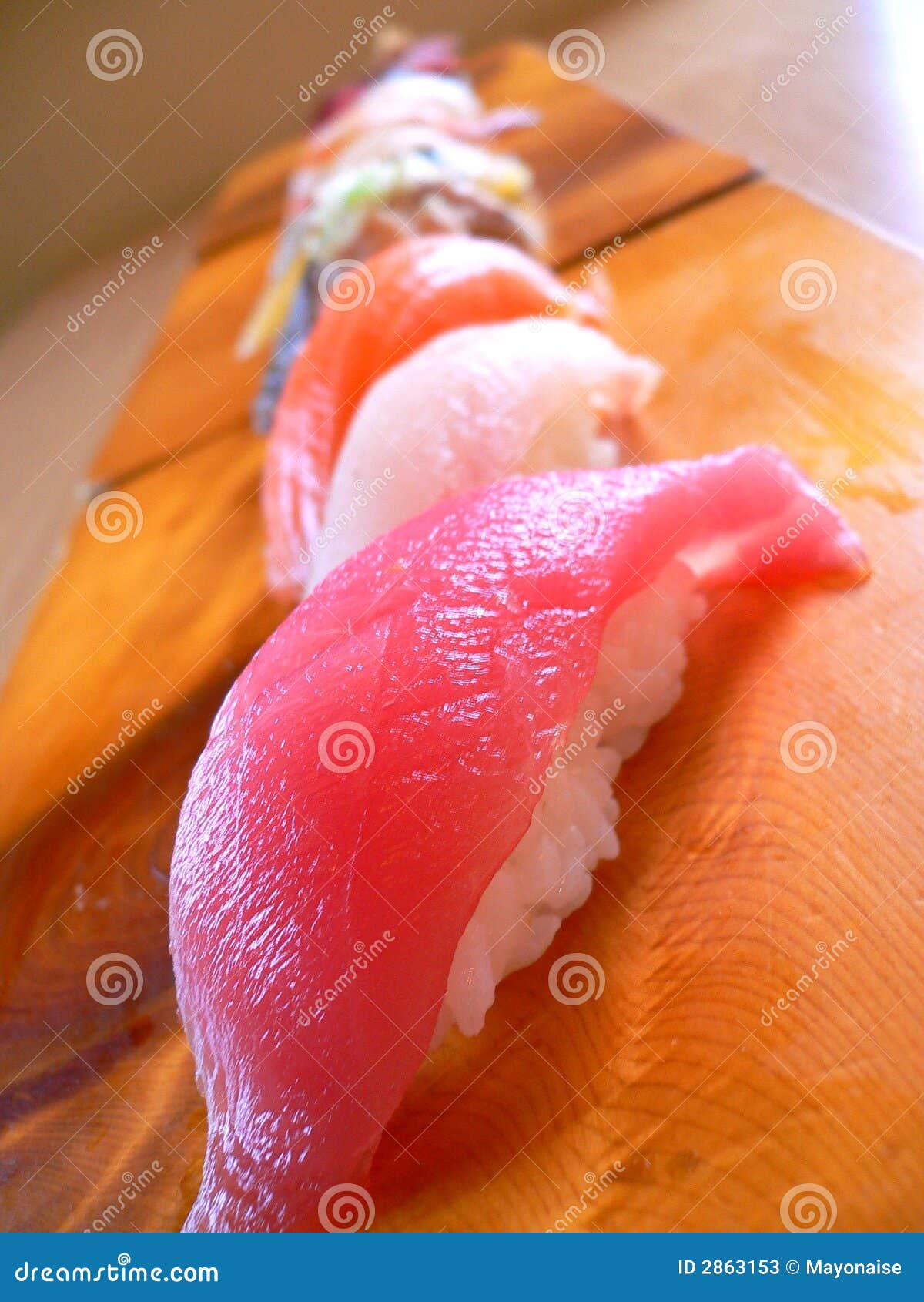 Lovely row of sushi stock image. Image of asia, restaurant - 2863153