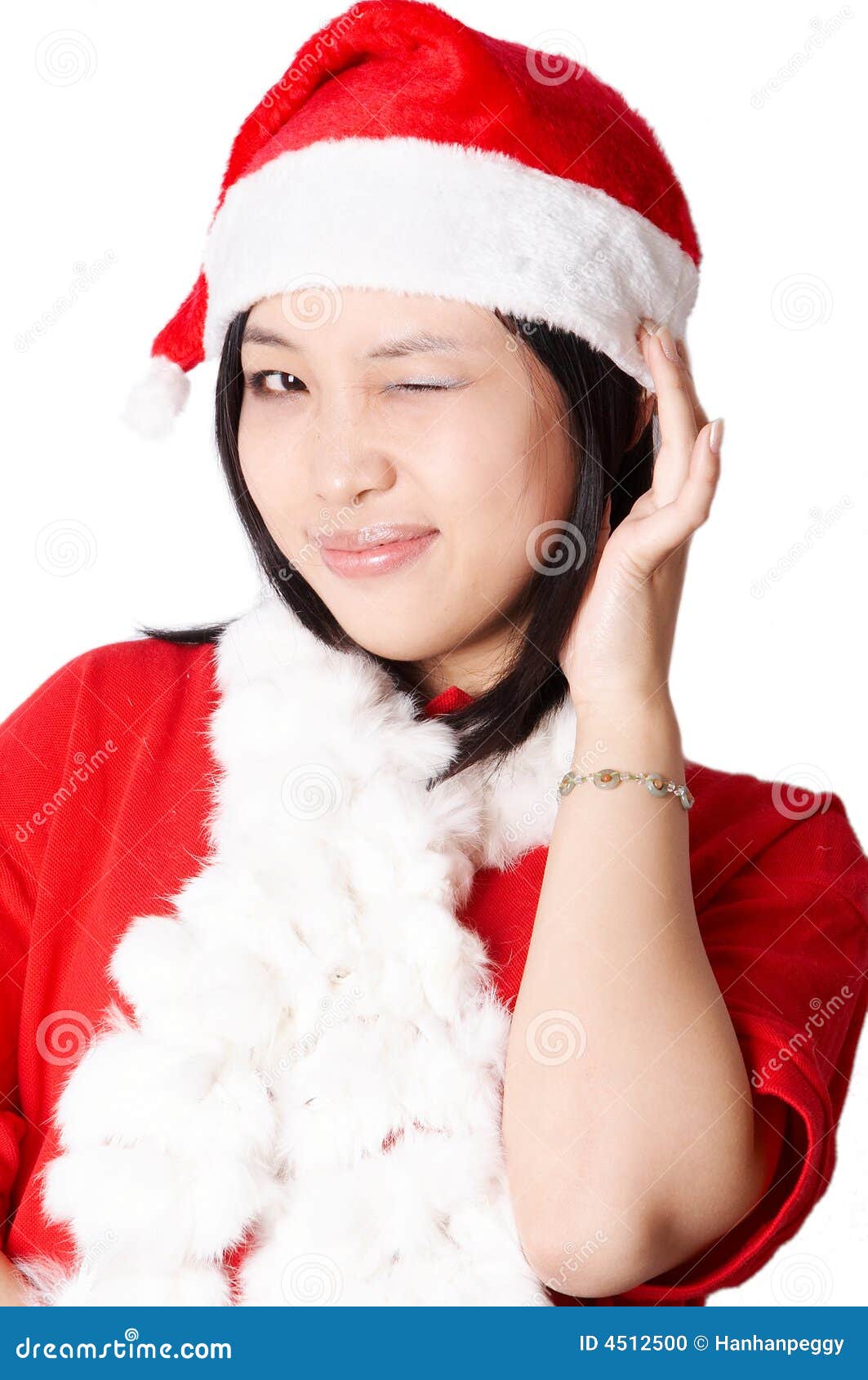 Lovely santa girl stock photo. Image of beautiful, attractive - 4512500