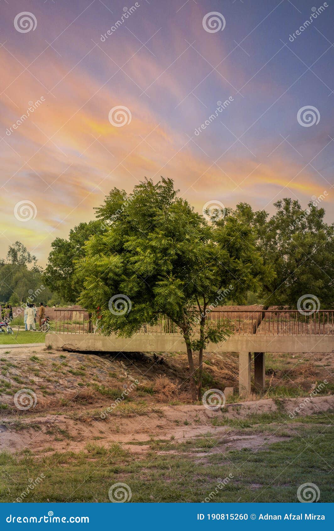 Lovely Sunset and Landscapes on a Tree Bridge Gate of Kaleem Shaheed ...