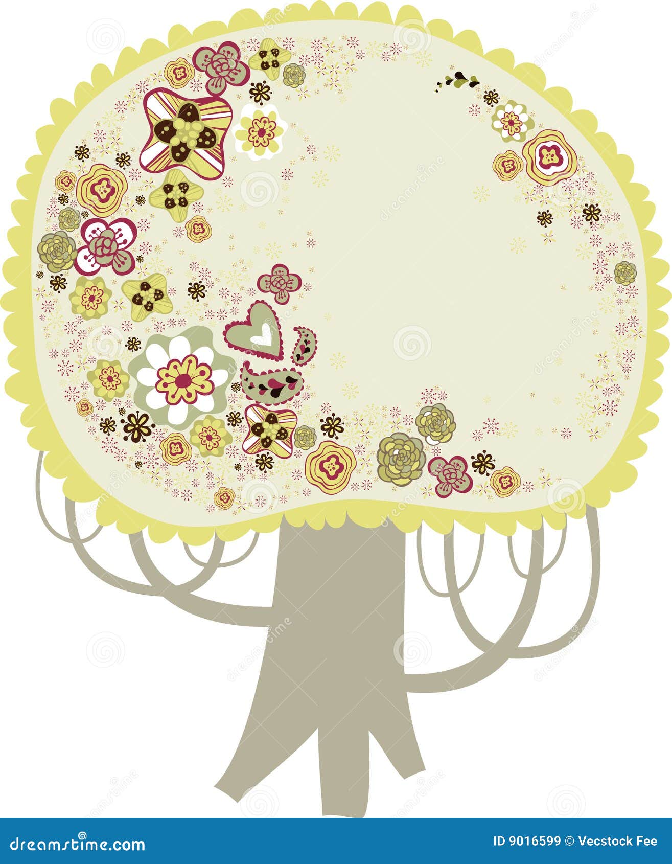 Lovely tree design stock illustration. Illustration of composition ...