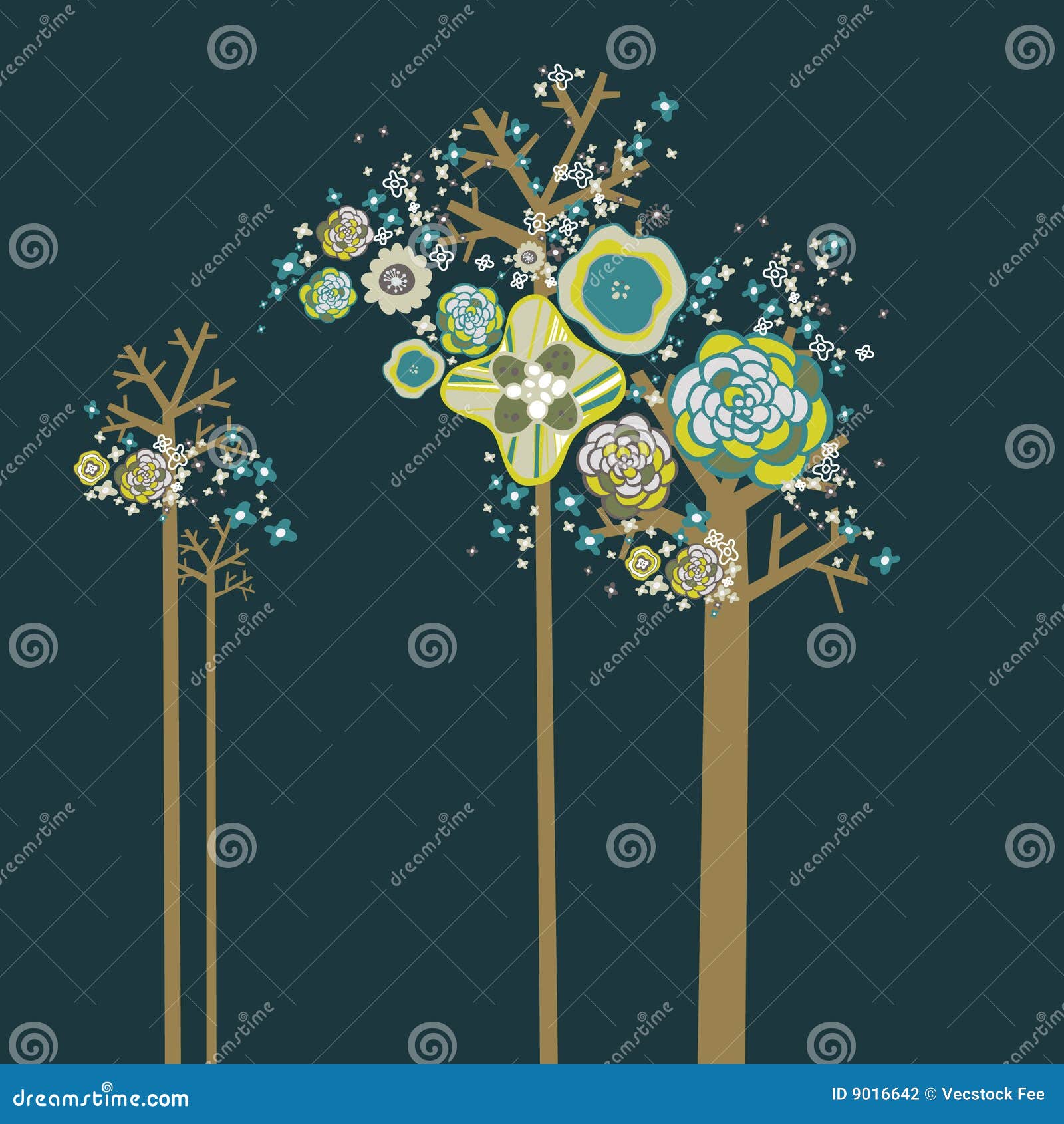 Lovely tree design stock illustration. Illustration of grow - 9016642
