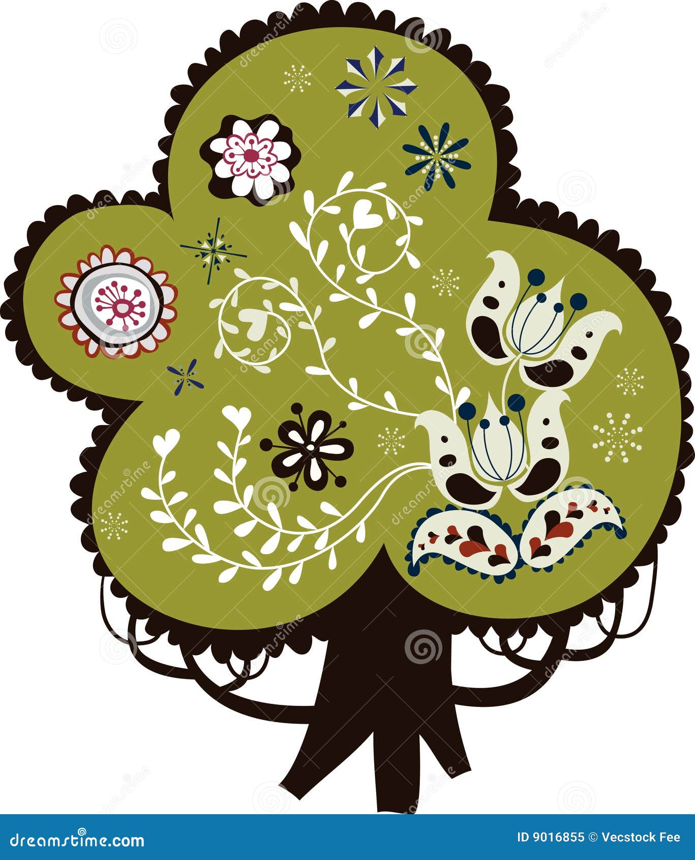 Lovely tree design stock illustration. Illustration of brown - 9016855