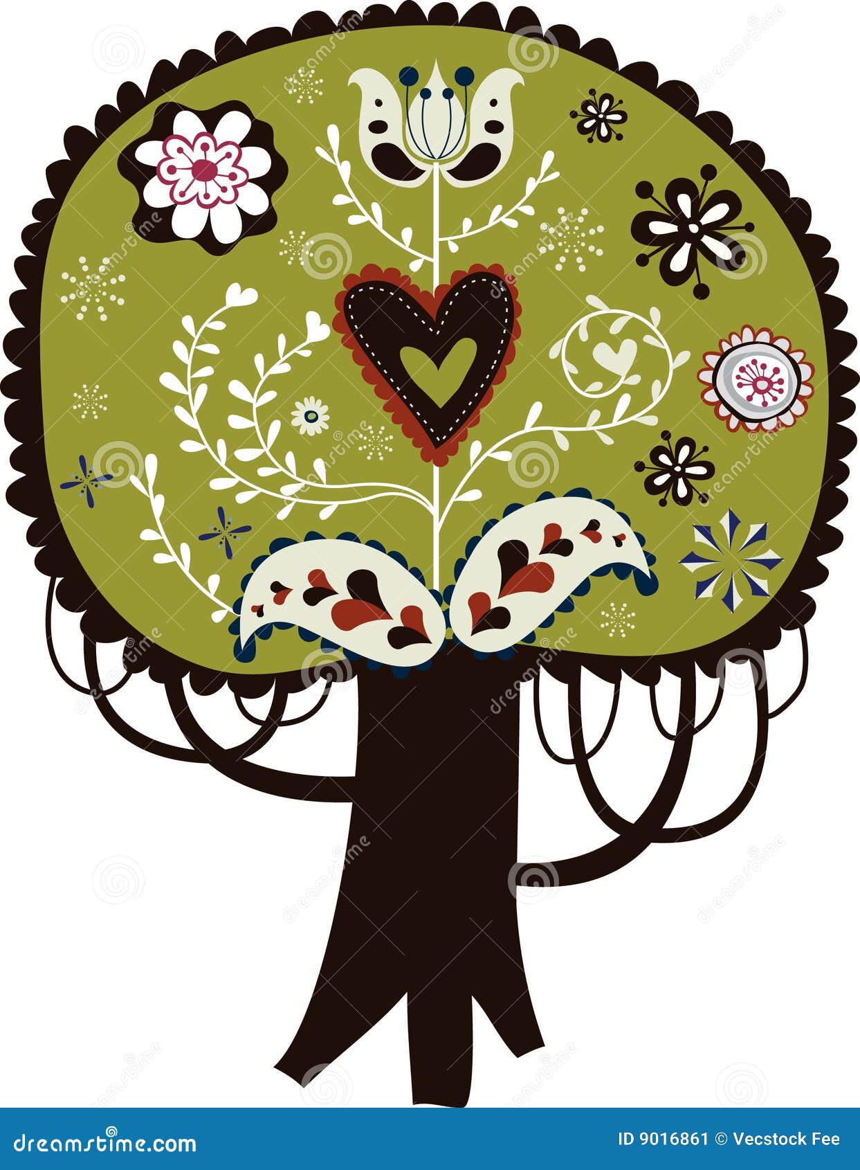 Lovely tree design stock illustration. Illustration of leaf - 9016861