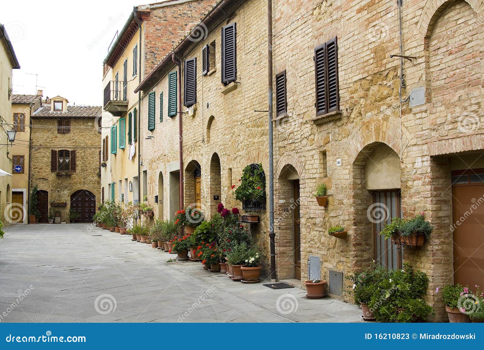 Lovely tuscan street stock image. Image of detail, architecture - 16210823