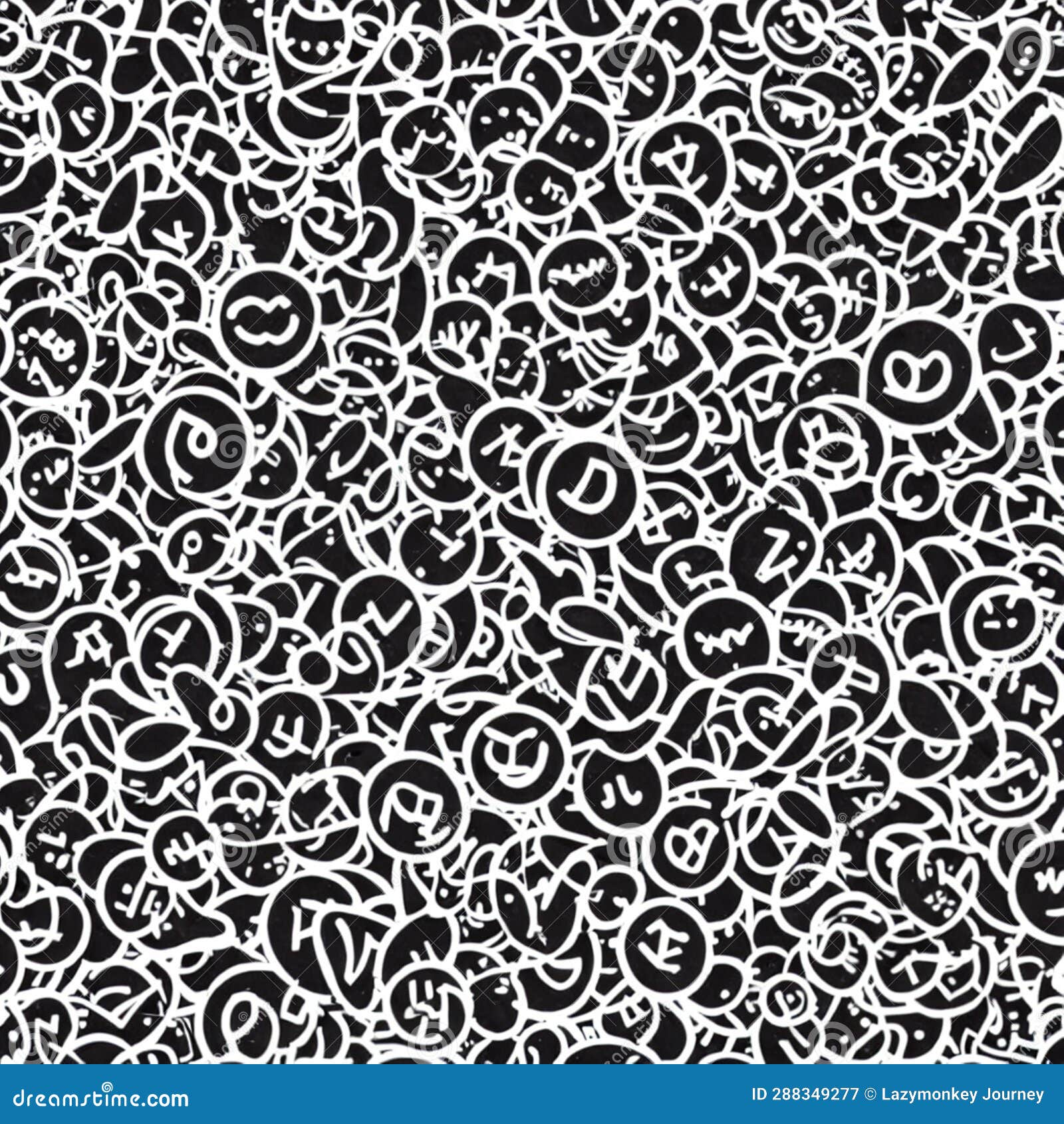 Lovely Unique Smile Doodle Element Stock Illustration - Illustration of ...