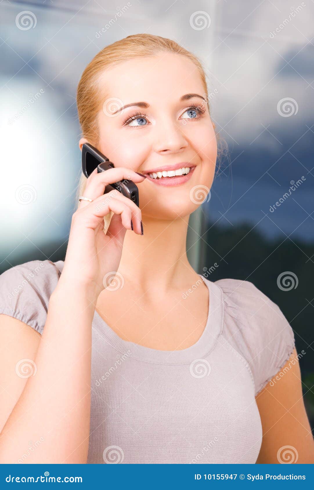 Lovely Woman with Cell Phone Stock Image - Image of calling, caucasian ...