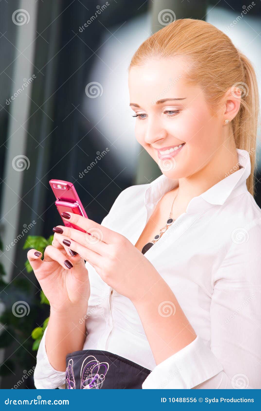 Lovely Woman with Cell Phone Stock Photo - Image of calling, face: 10488556