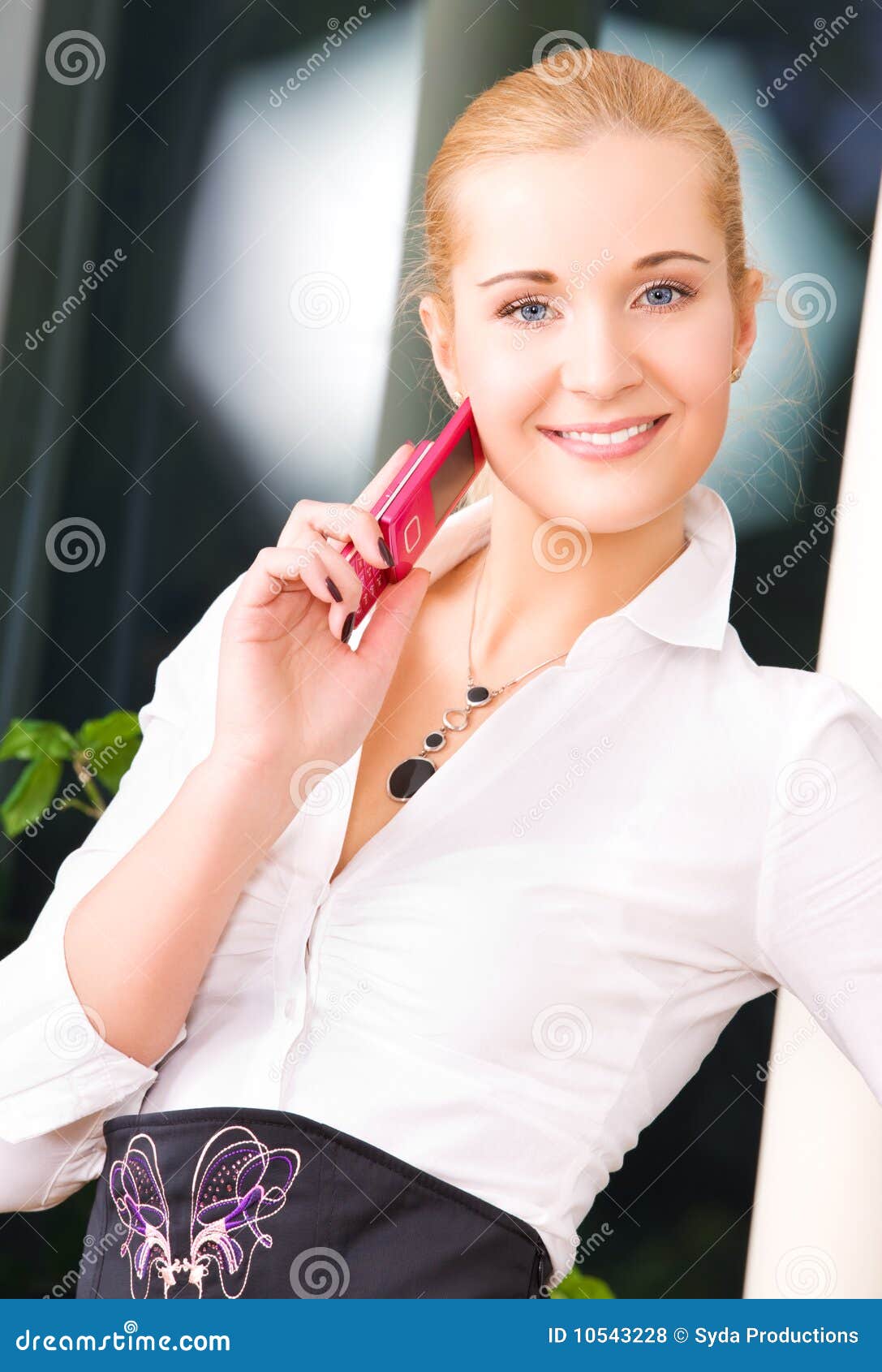 Lovely Woman with Cell Phone Stock Photo - Image of holding, beautiful ...