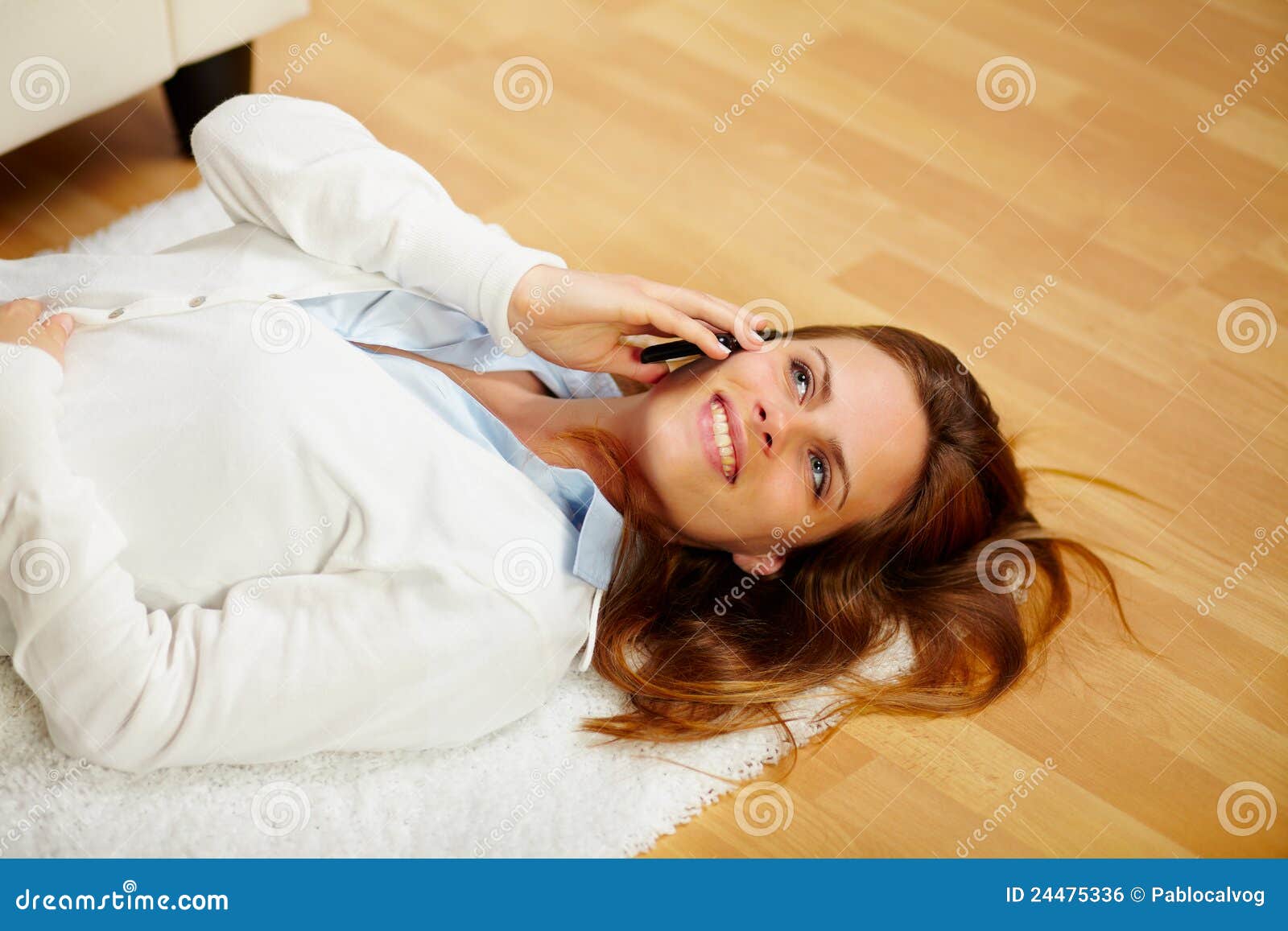 Lovely Woman Making a Call on the Cell Phone Stock Photo - Image of ...
