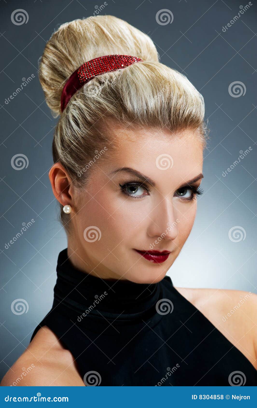 Lovely Woman Retro Portrait Stock Photo - Image of blond, lovely: 8304858