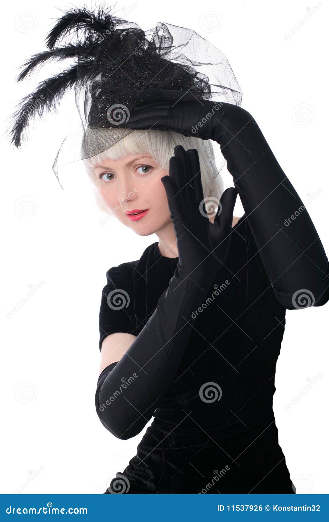 Lovely Woman in Retro Style Stock Photo - Image of people, portrait ...