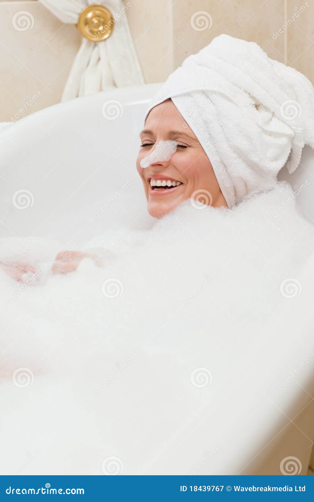 Lovely woman taking a bath stock image. Image of beauty - 18439767