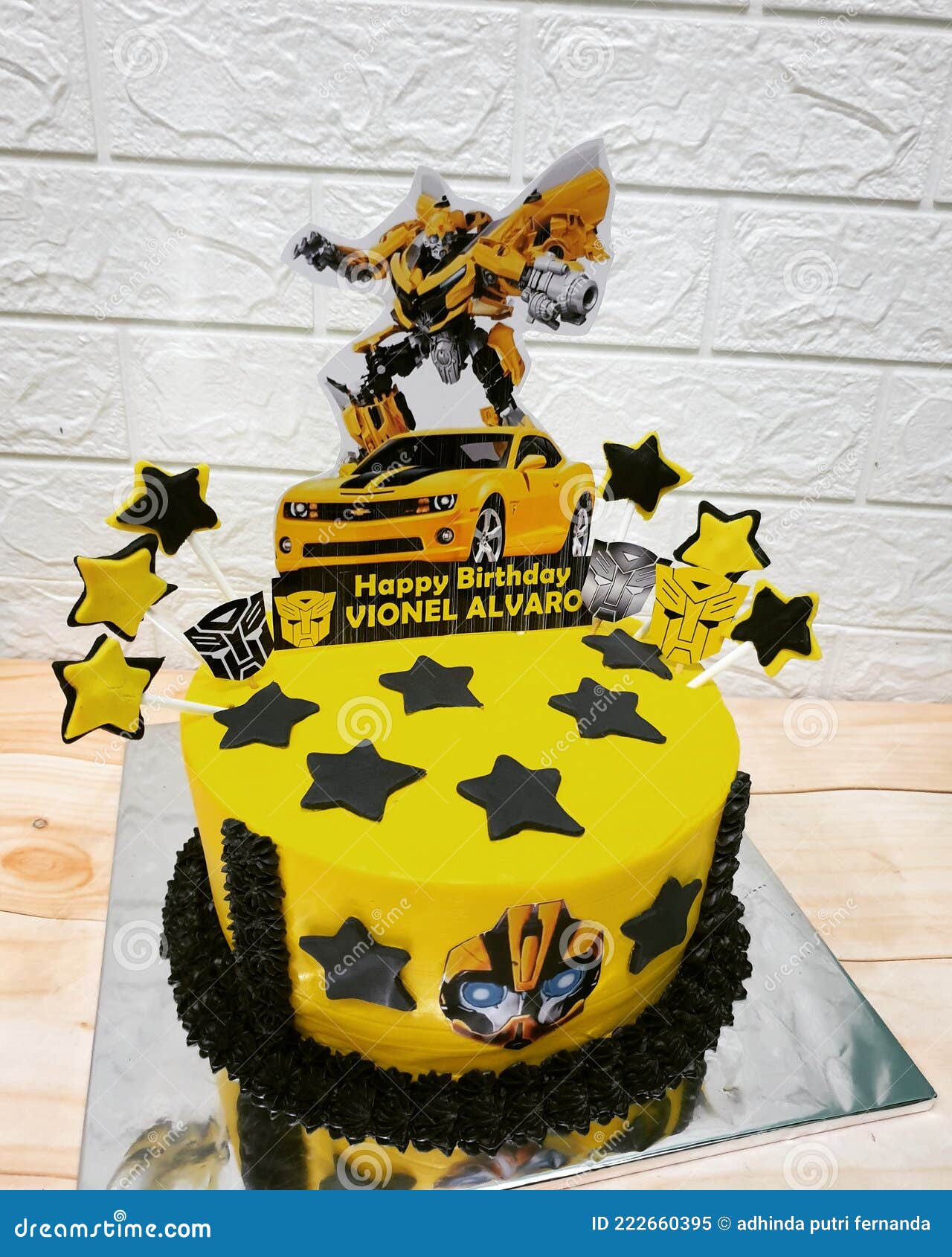 Lovely Yellow Transformer Themed Cake Editorial Image - Image of yellow ...