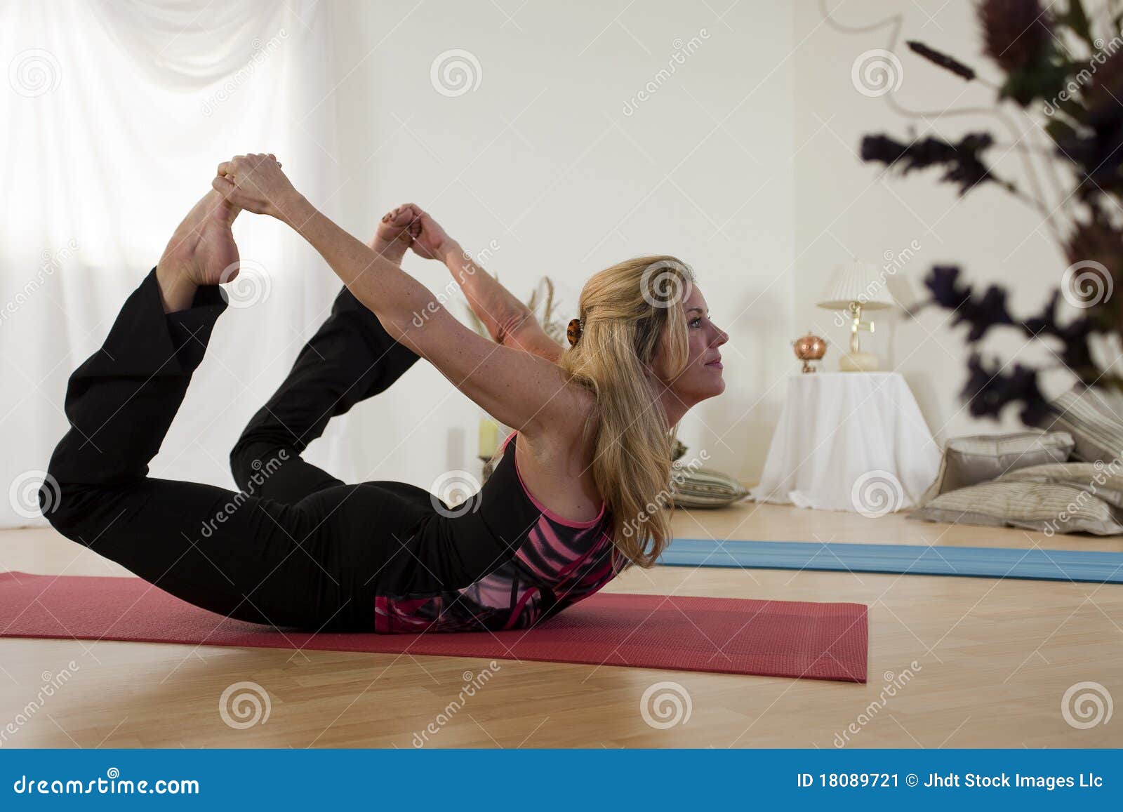 Lovely Yoga Bow Pose stock image. Image of professional - 18089721