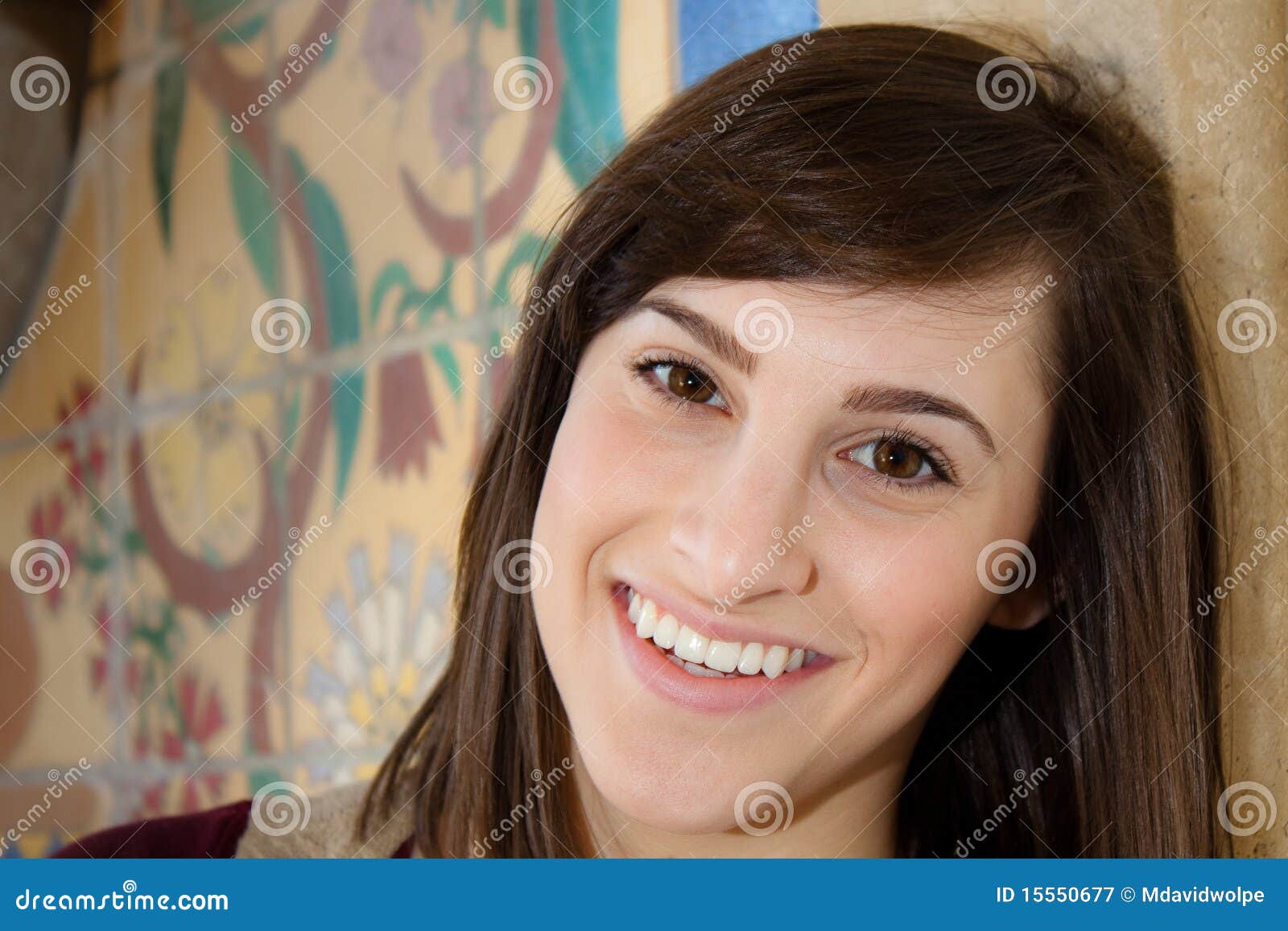 A Lovely Young Women Smiling into the Camera Stock Image - Image of ...