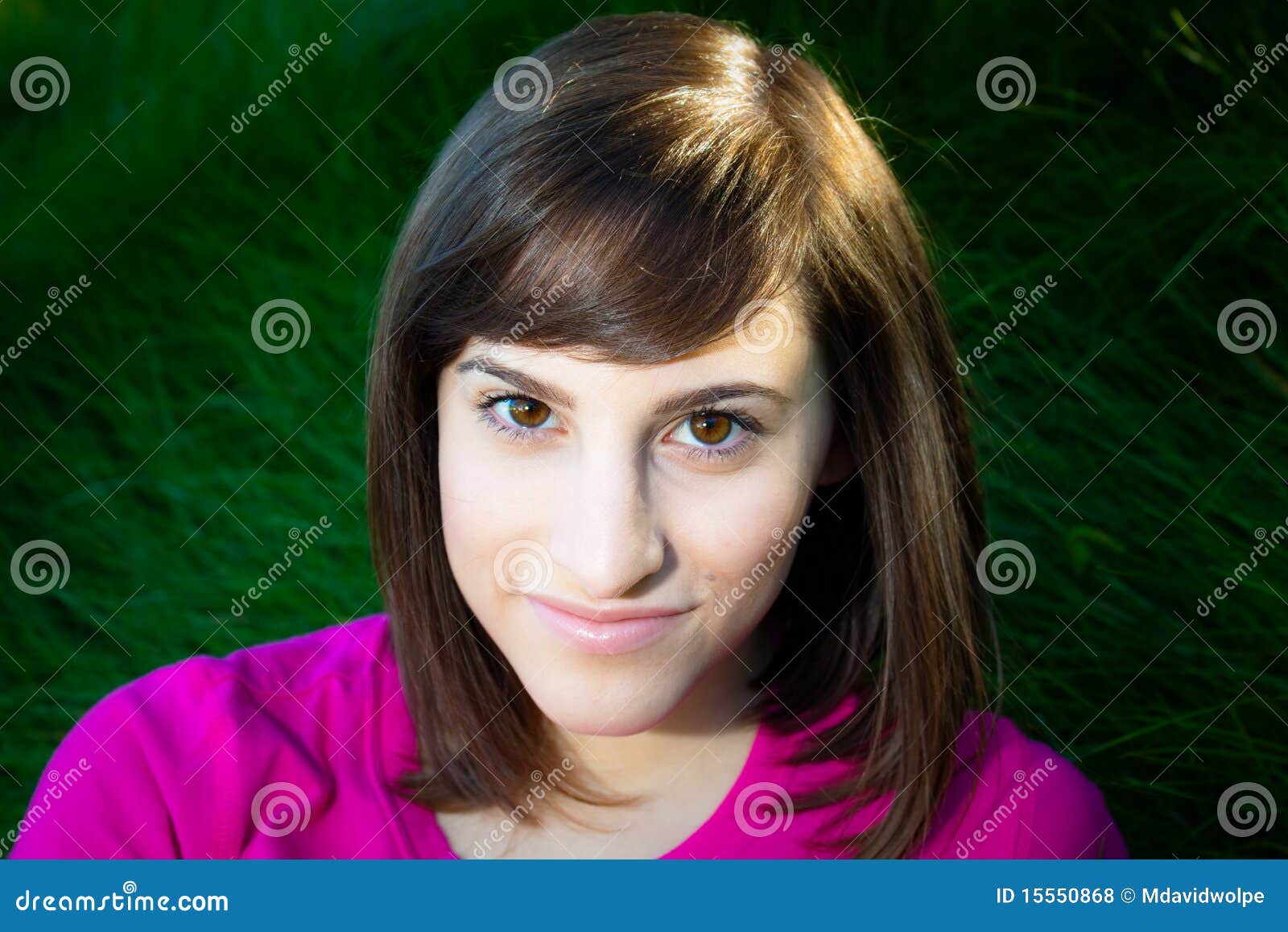 A Lovely Young Women Smiling into the Camera Stock Photo - Image of ...