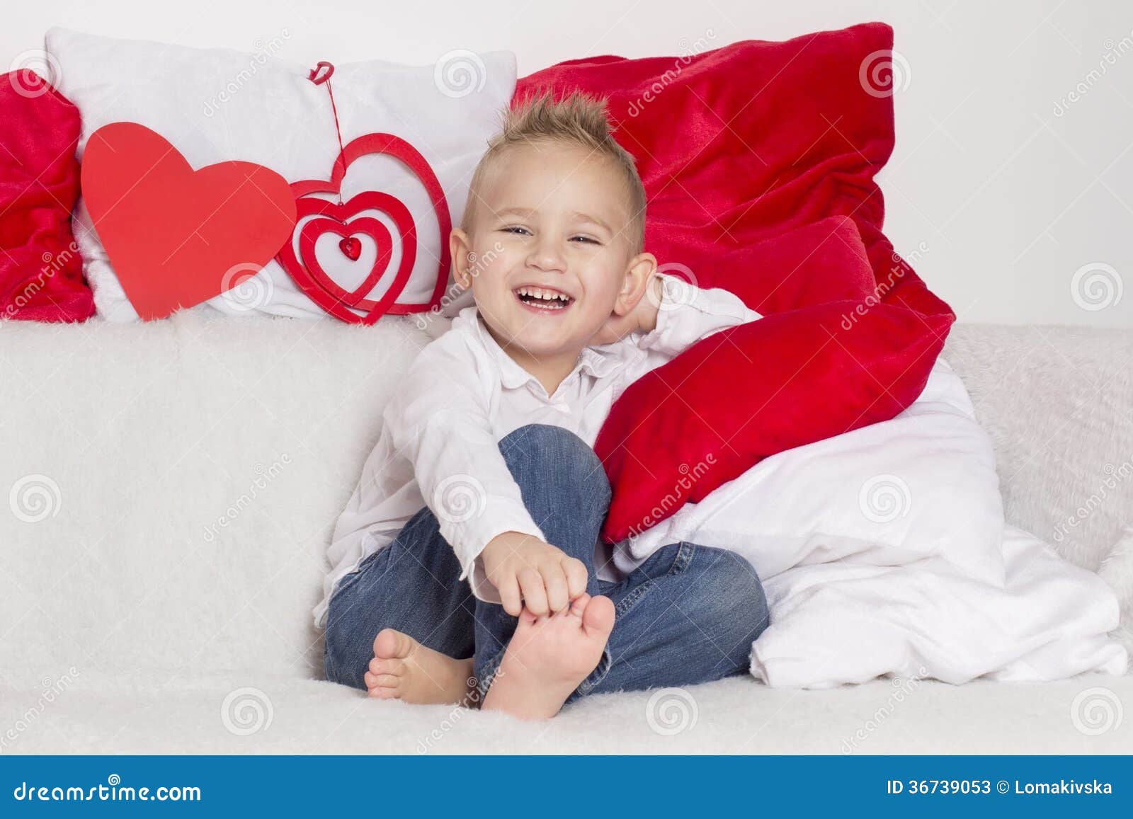 Lover Boy Smile in Valentine S Day Stock Image - Image of person ...