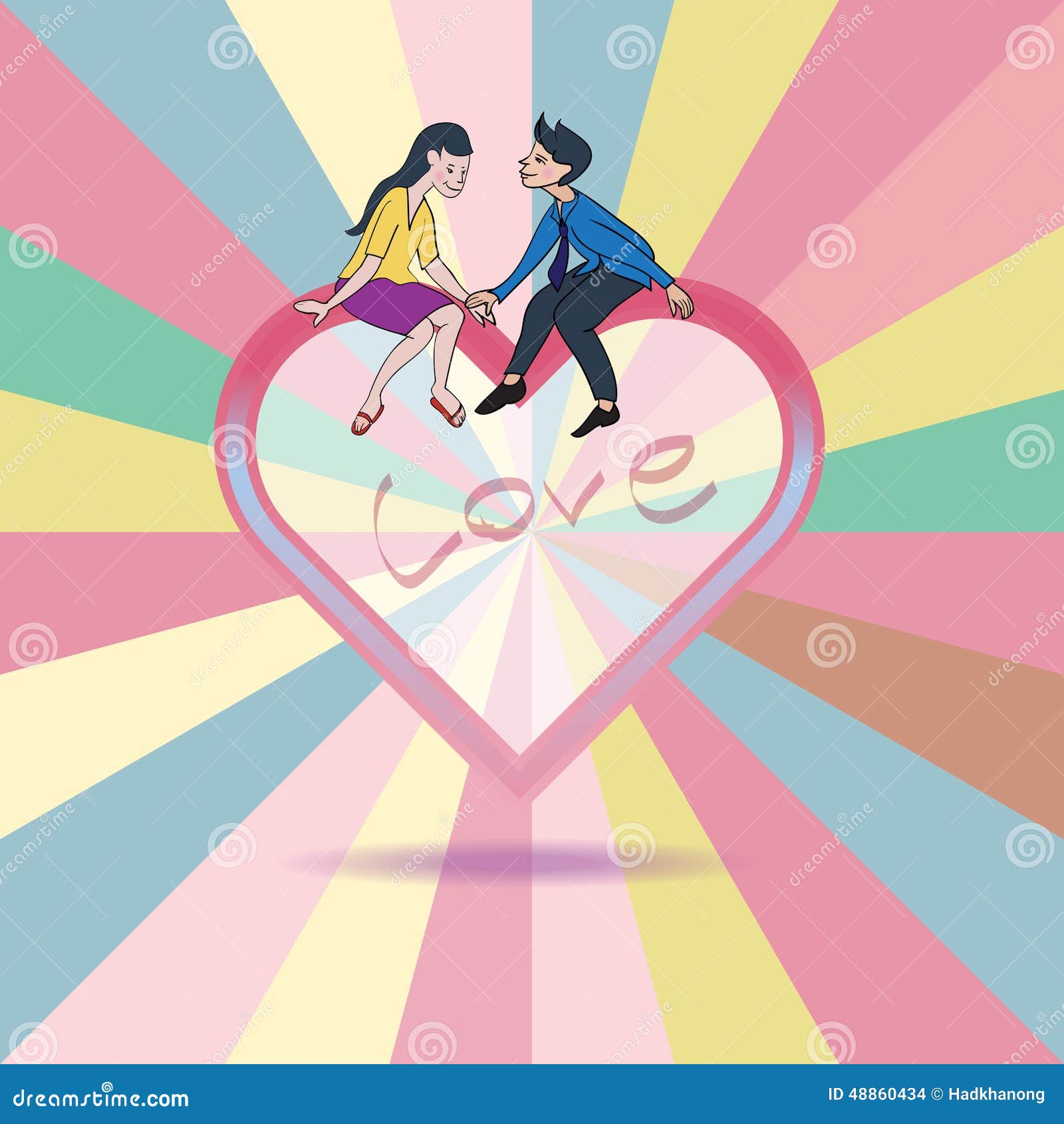 Lover Express Love on Heart Shape Stock Vector - Illustration of ...