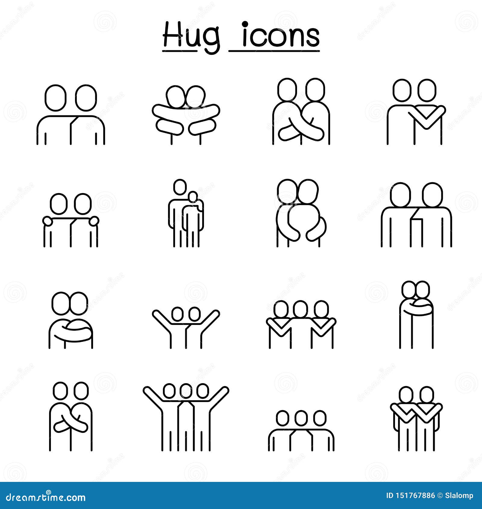 Lover, Hug, Friendship, Relationship Icon Set in Thin Line Style Stock ... Lover, Hug, Friendship, Relationship Icon Set in Thin Line Style Stock ...