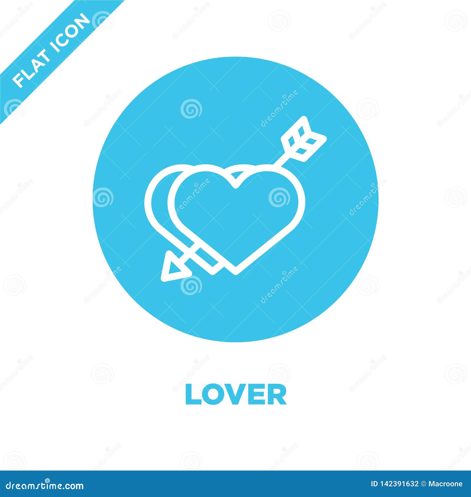 Lover Icon Vector from Love Collection. Thin Line Lover Outline Icon ...