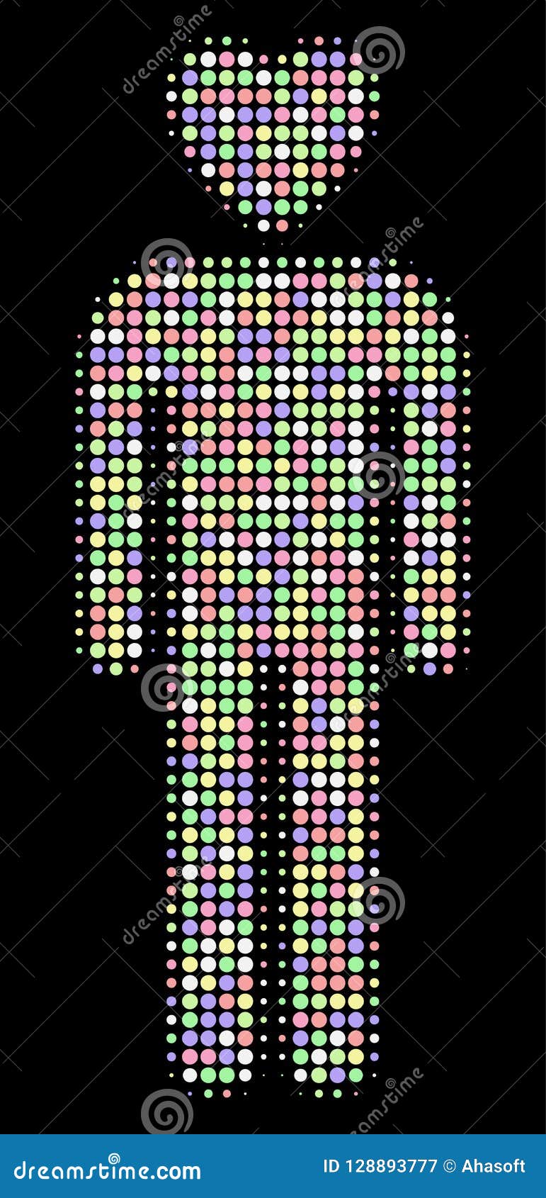 Lover Man Halftone Mosaic of Dots Stock Vector - Illustration of human ...