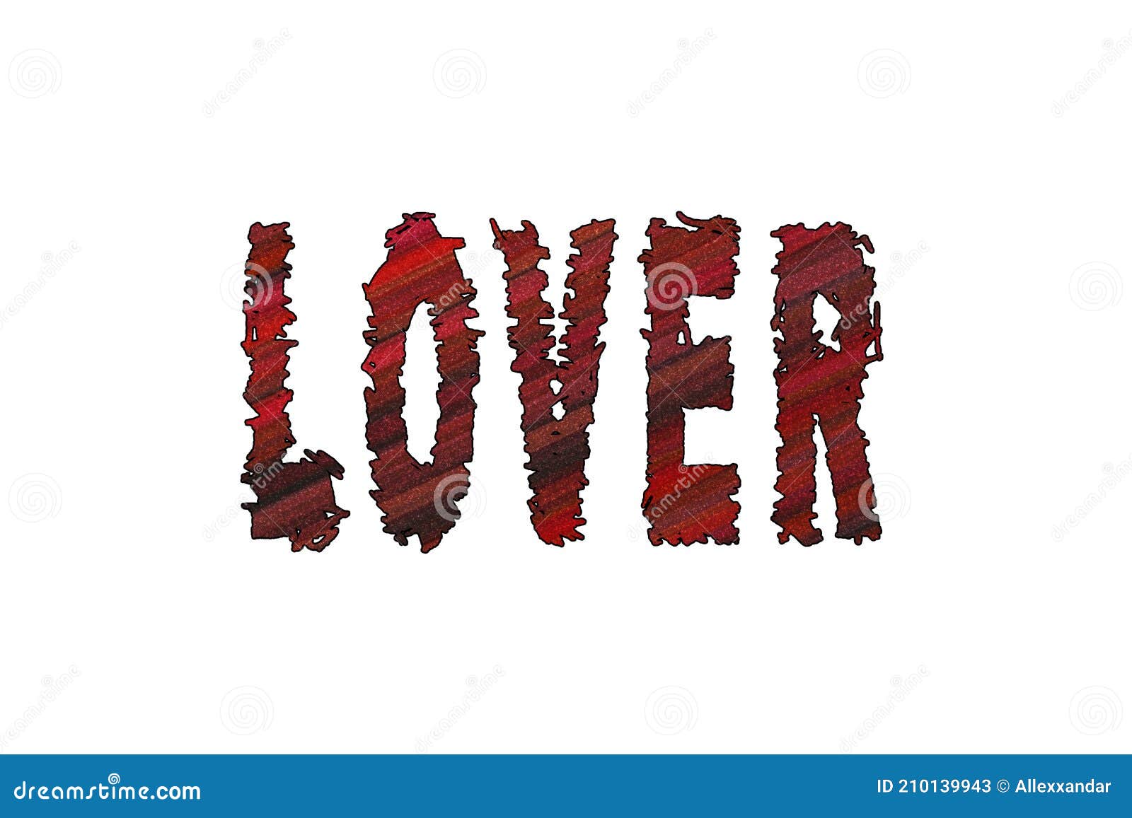 Lover Word, Banner, Poster and Sticker Stock Illustration ...