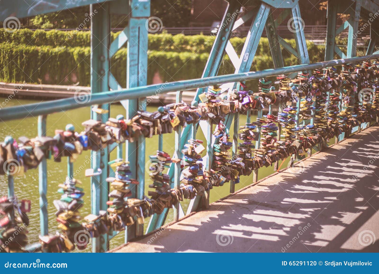 Lovers bridge in Wroclaw stock photo. Image of dolny - 65291120