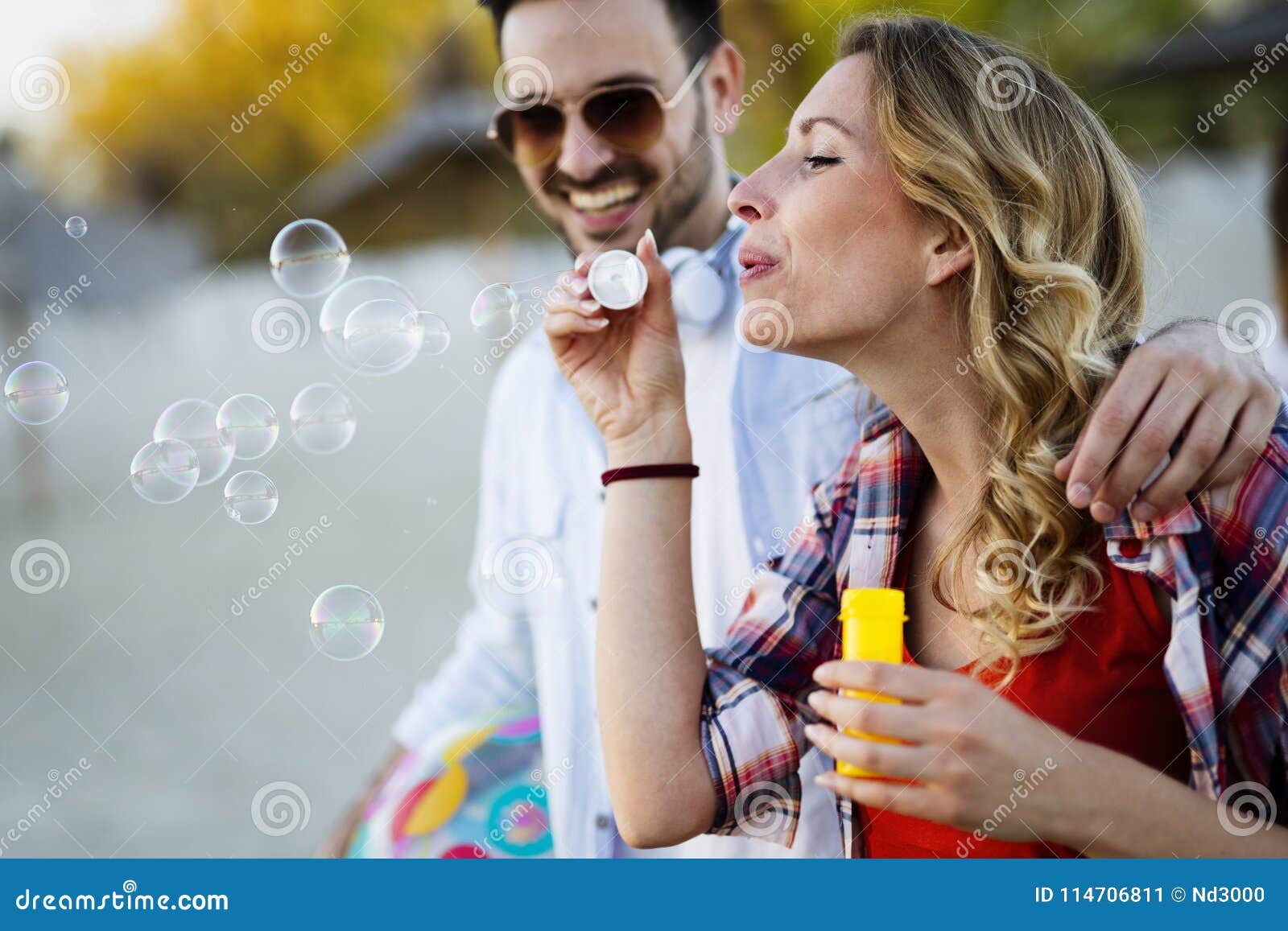 Lovers Enjoying Sunny Day at the Beach Stock Image - Image of romance ...