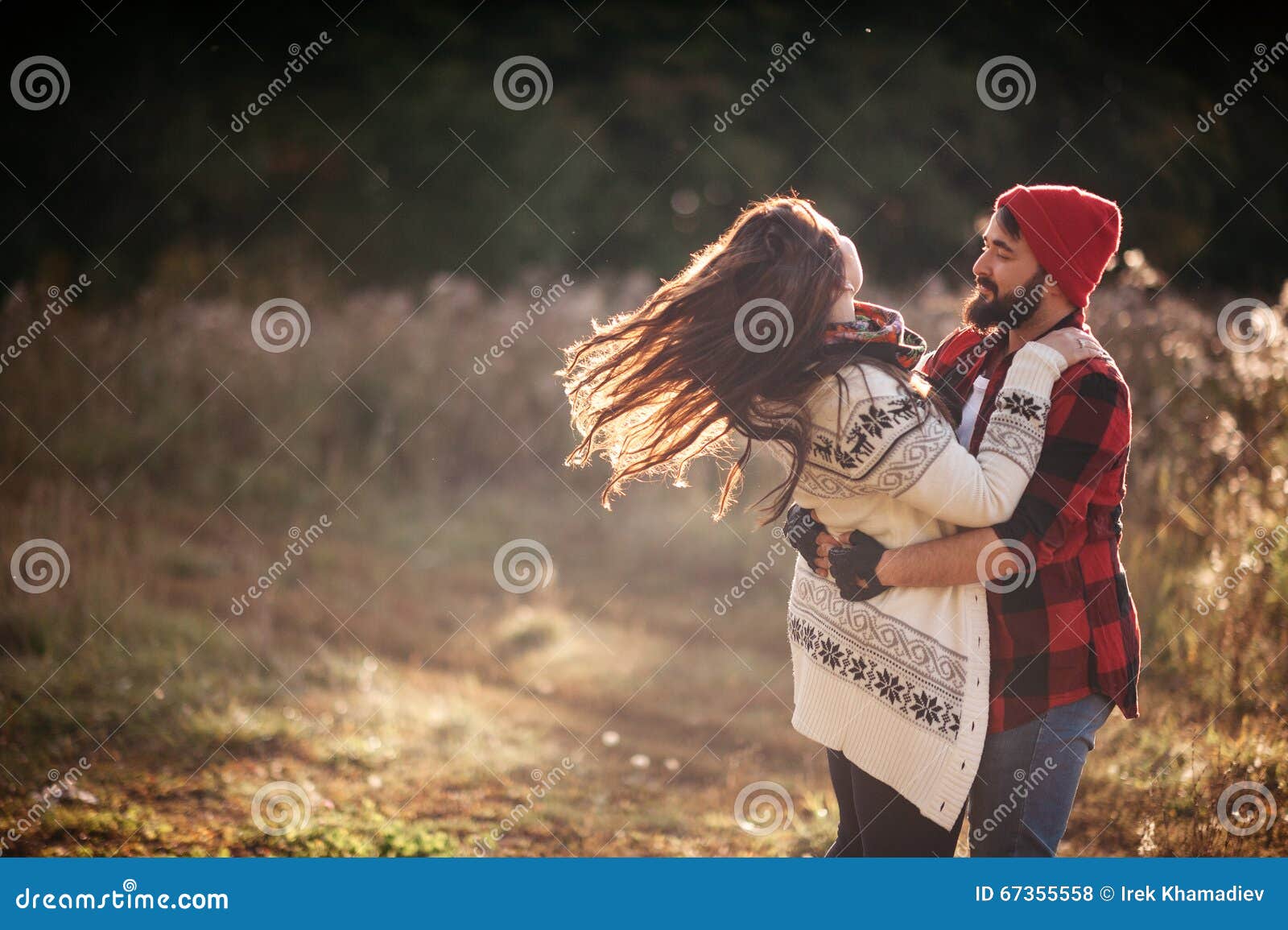 Lovers hugging in nature stock photo. Image of beautiful - 67355558