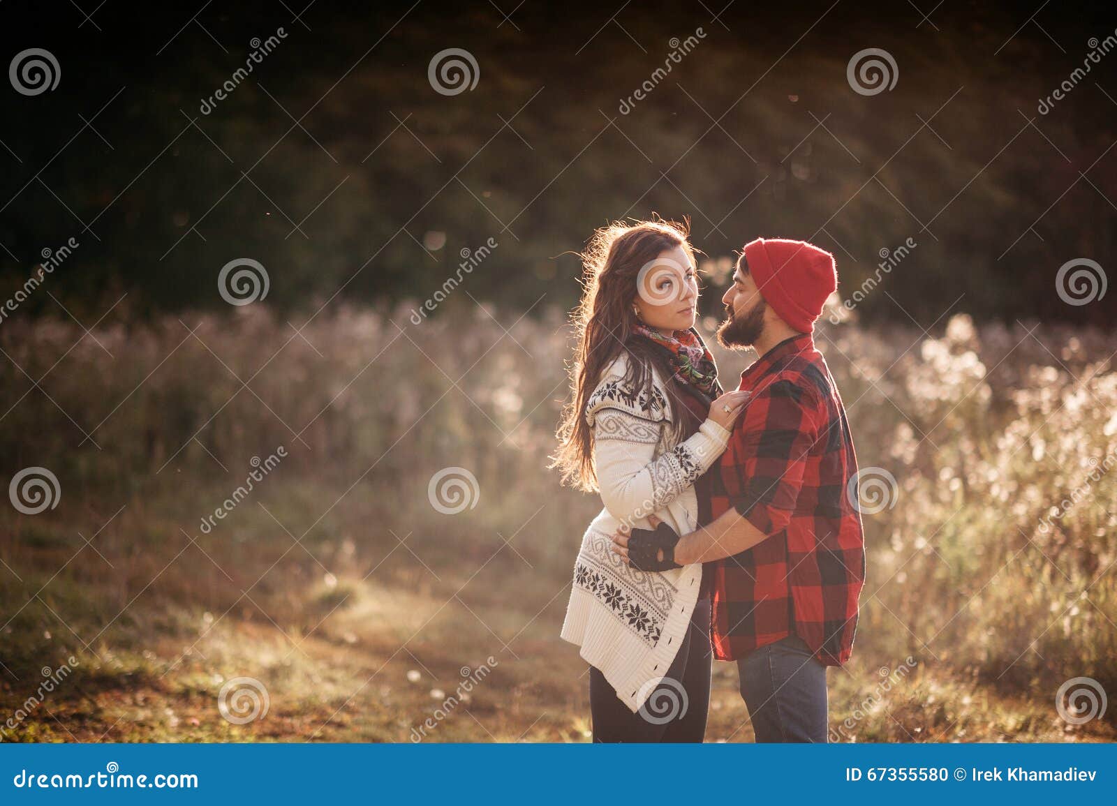 Lovers hugging in nature stock photo. Image of romance - 67355580