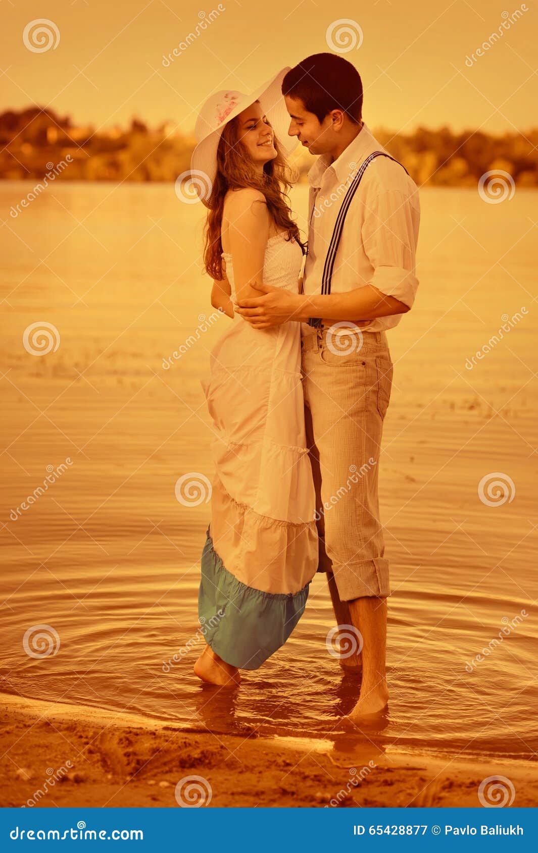 Lovers Kiss in the Water on the Lake Stock Image - Image of book, idyll ...