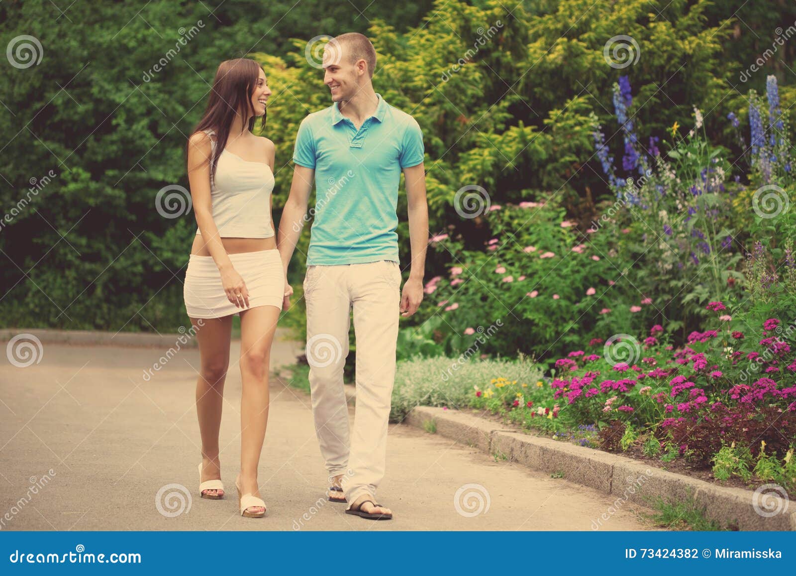 Lovers in the Park on a Date Stock Photo - Image of girl, adult: 73424382