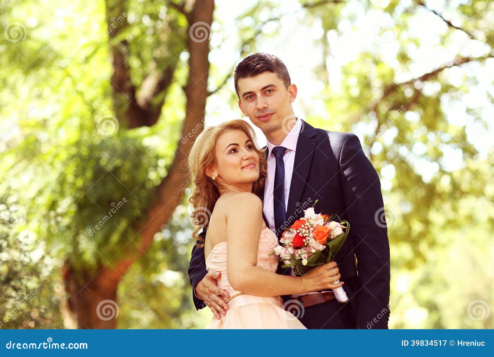 Lovers in park stock image. Image of lifestyle, portrait - 39834517