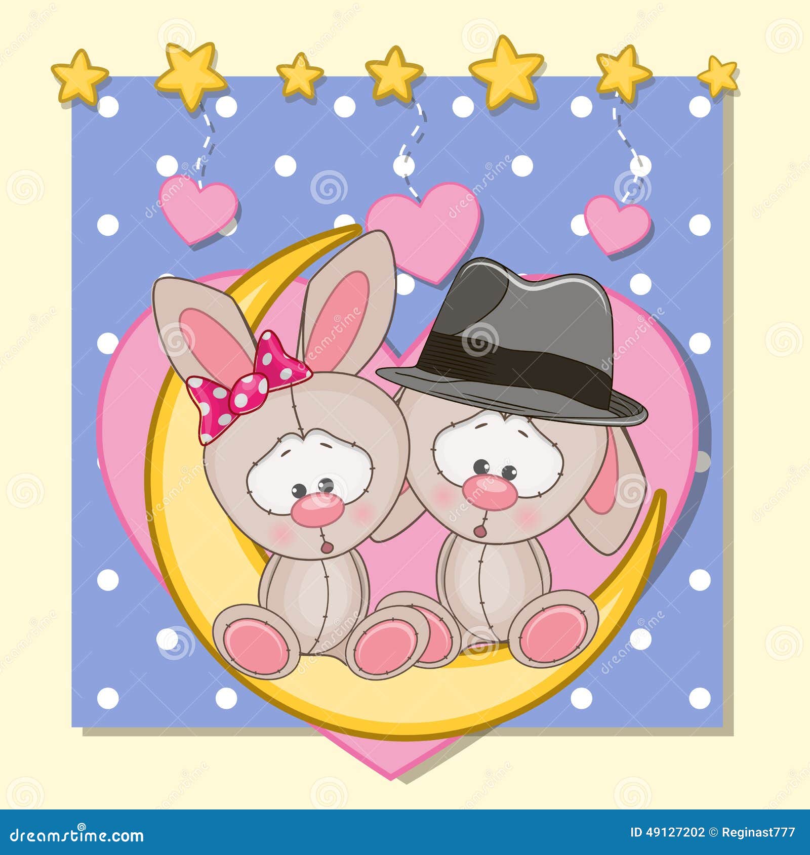 Lovers Rabbits stock vector. Illustration of small, celebrations - 49127202