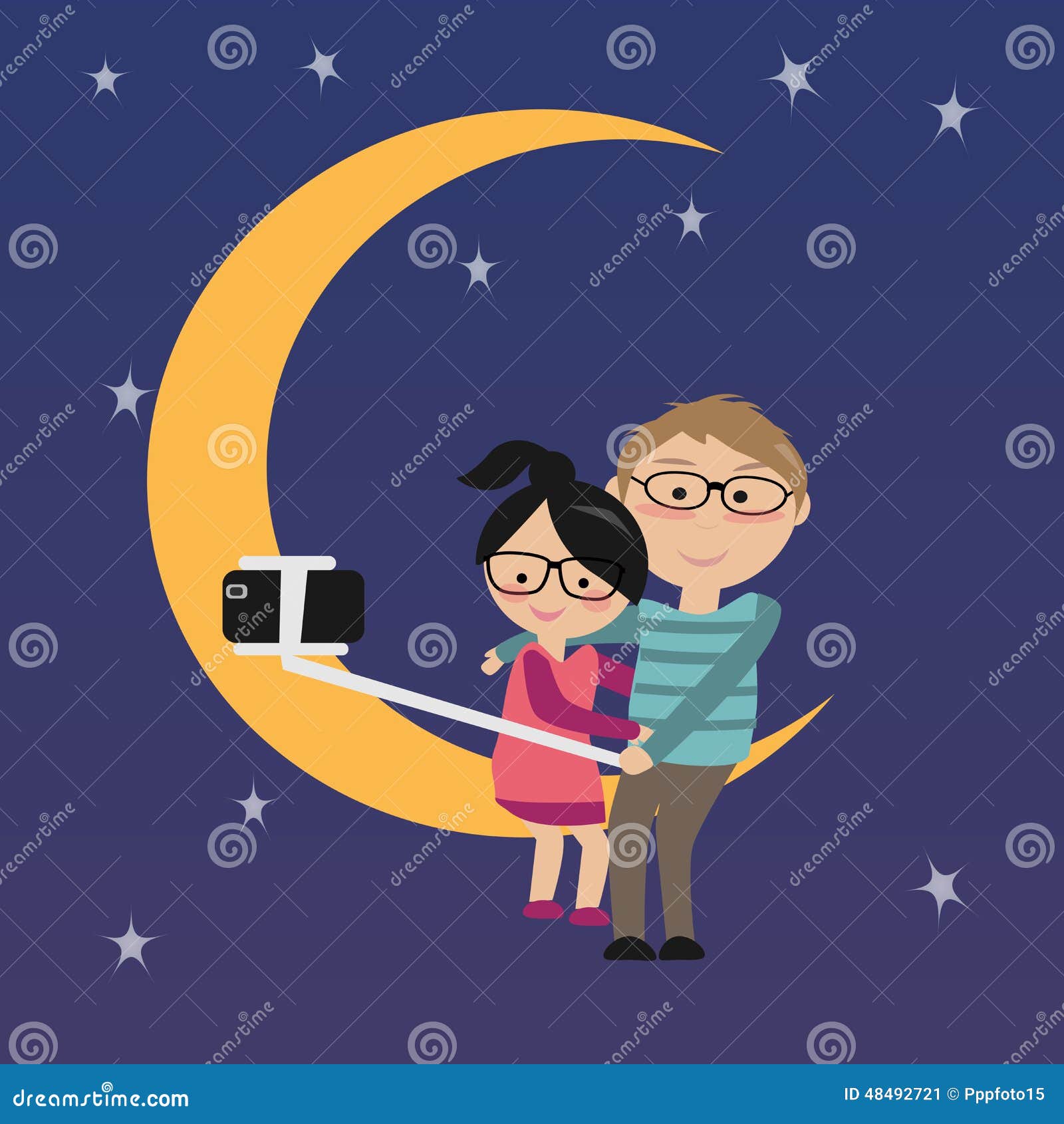 The Lovers Moon And Sun Face Celestial Mystical Whimsical Tarot Logo Or ...