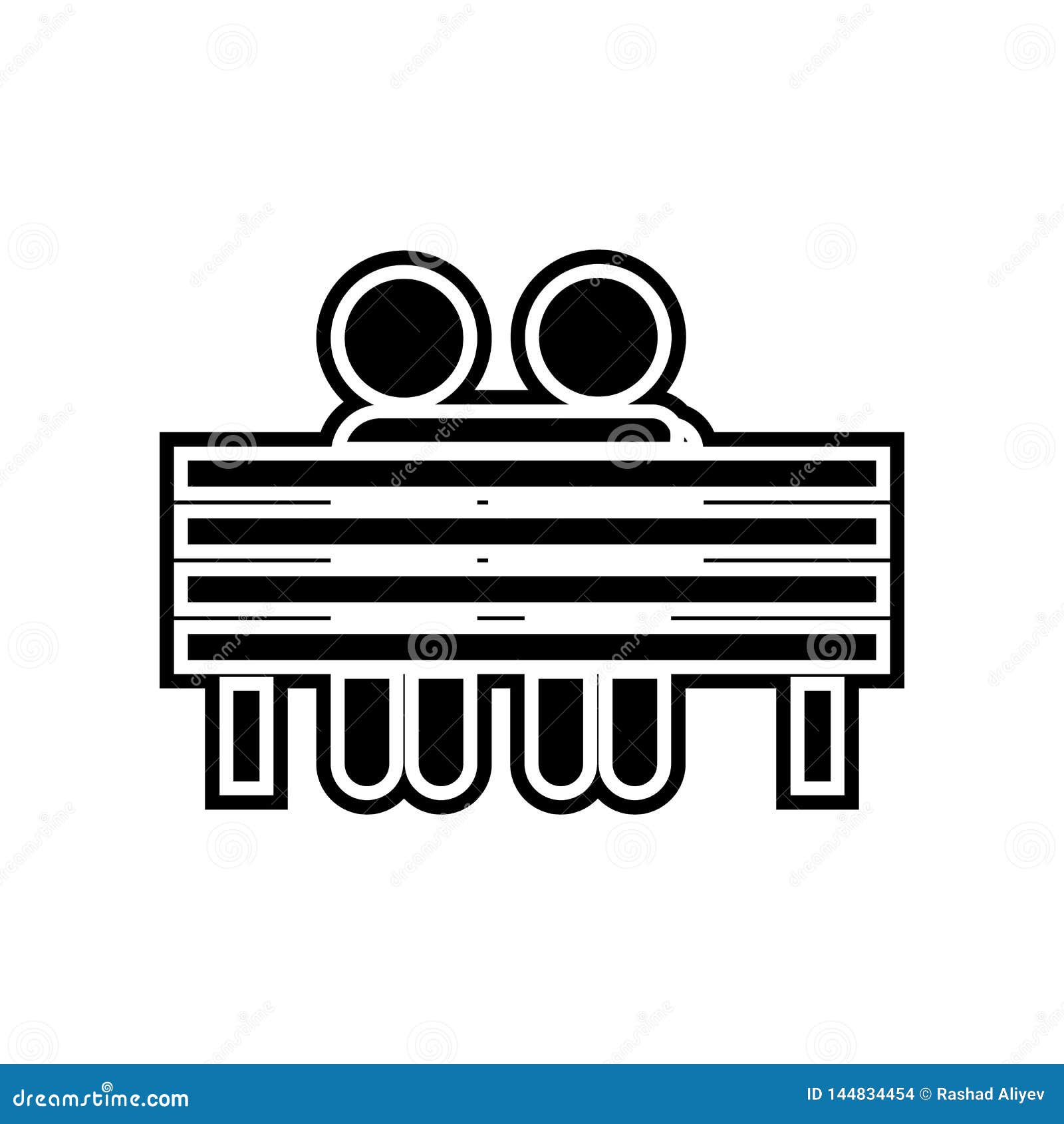 Lovers Sit on a Bench Icon. Element of Valentine for Mobile Concept and ...