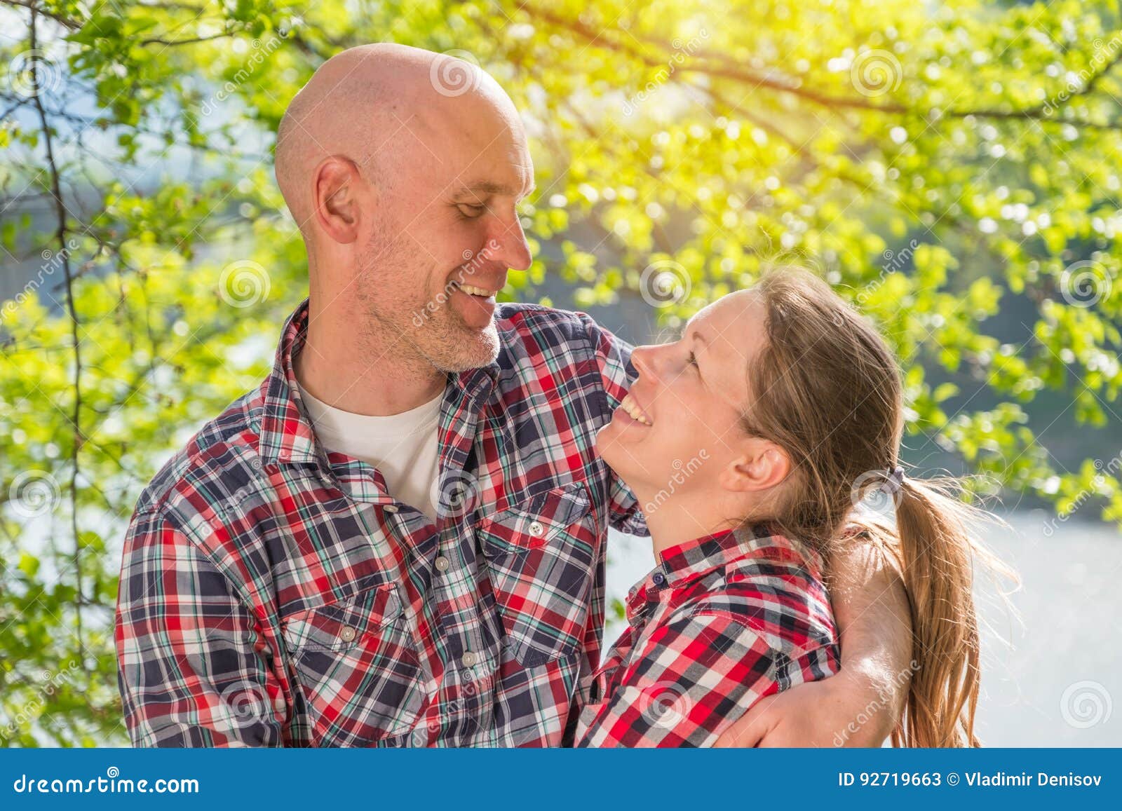 Lovers smile at each other stock image. Image of female - 92719663