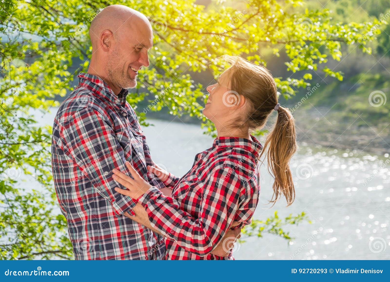 Lovers smile at each other stock image. Image of couple - 92720293
