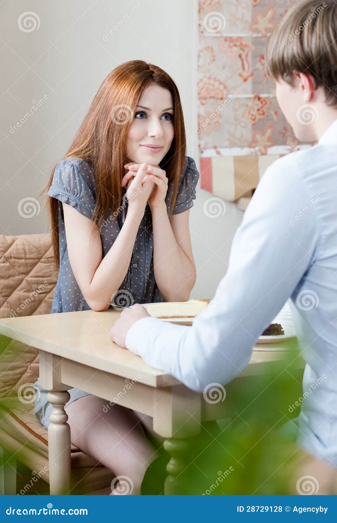 Lovers talk at the bar stock photo. Image of contact - 28729128