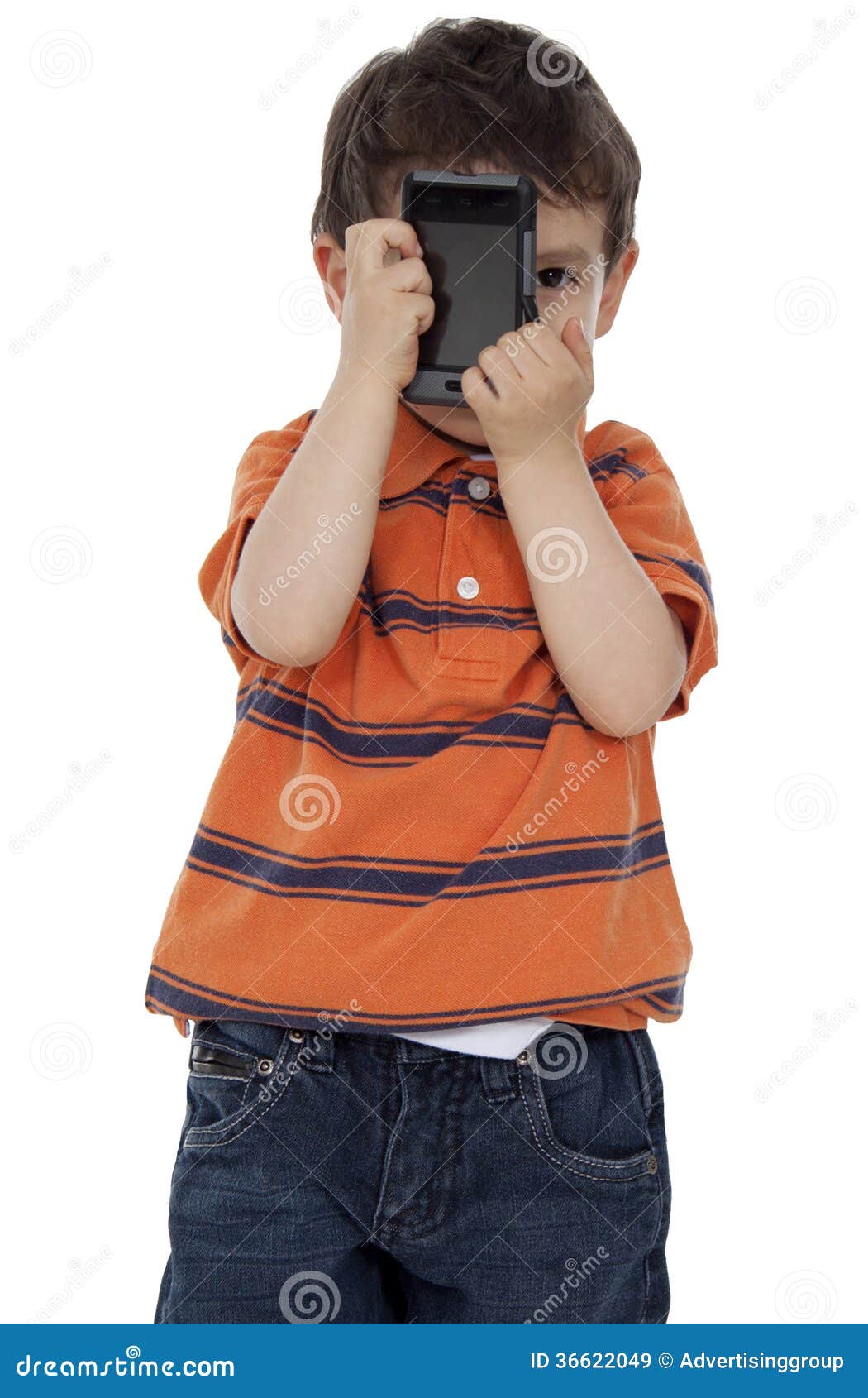 He Loves the Technology and Play Stock Image - Image of quiet, enjoy ...
