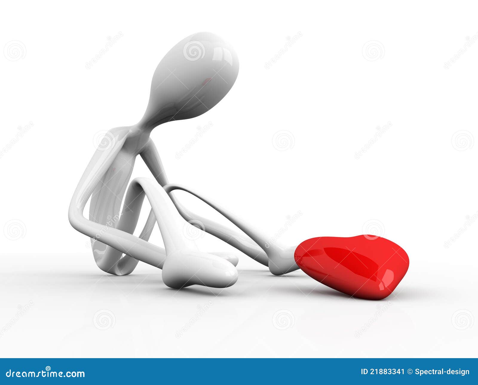 Lovesick stock illustration. Illustration of figure, heart - 21883341