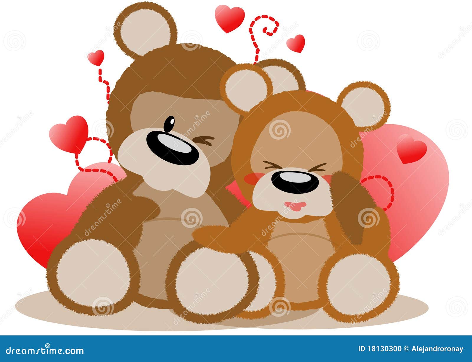 Loving bears stock illustration. Illustration of love - 18130300