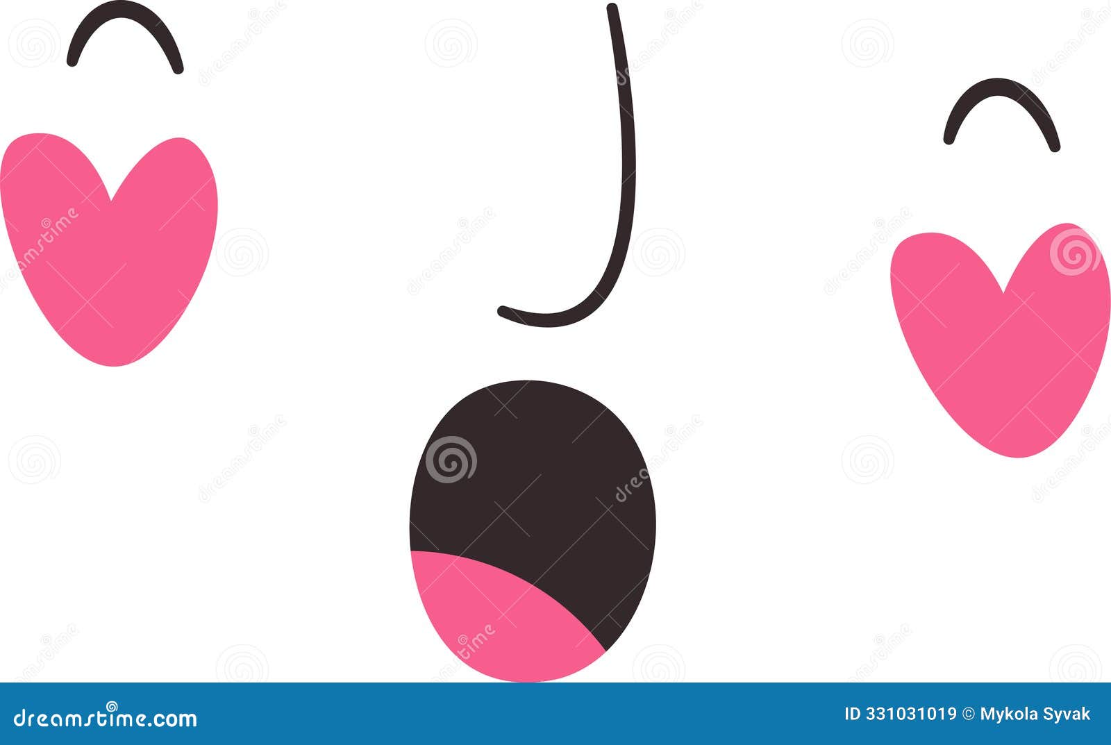 Loving Cartoon Face stock illustration. Illustration of happy - 331031019