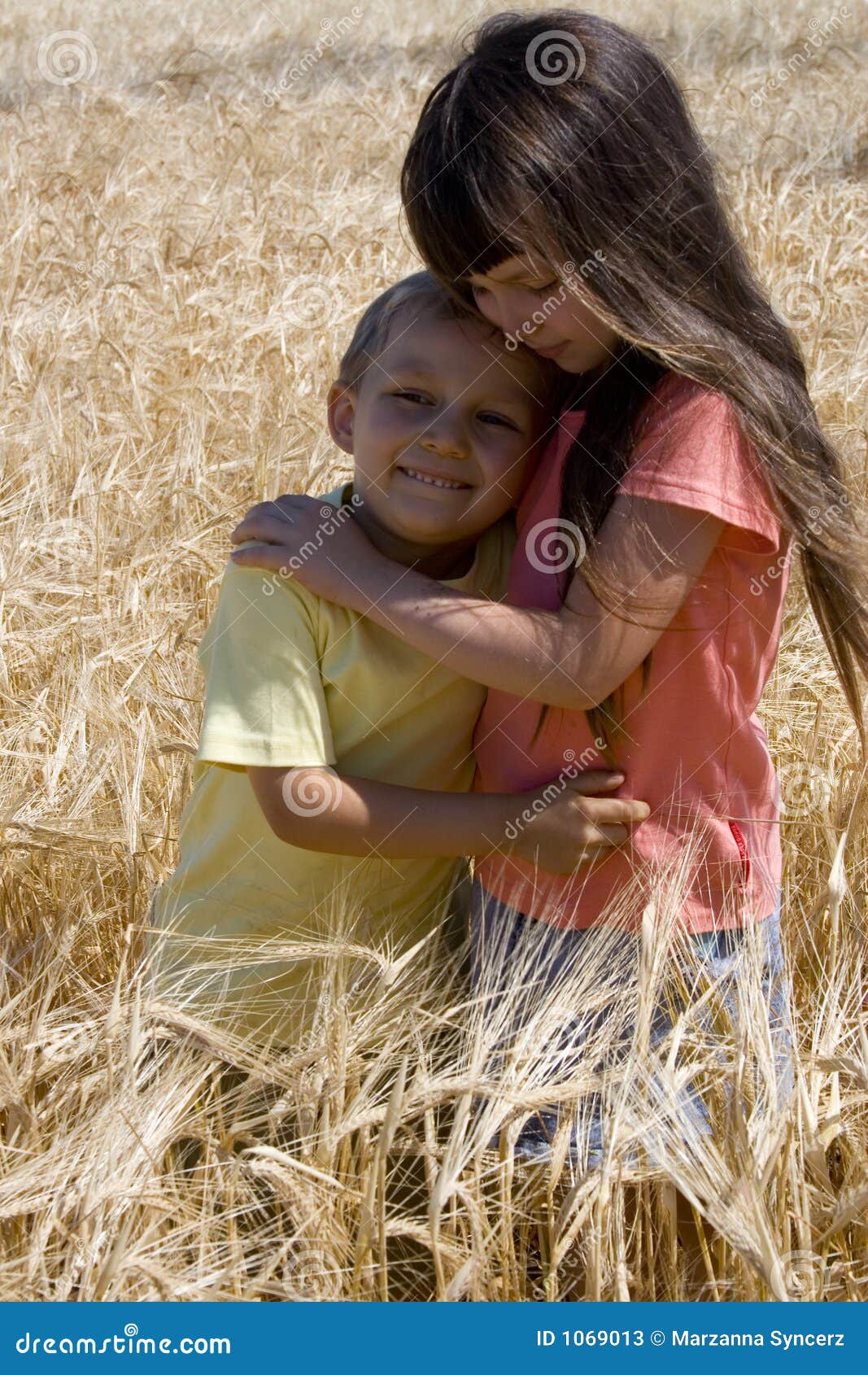 Loving children stock image. Image of harvest, farm, face - 1069013